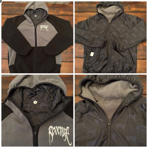 Revenge Clothing | Jackets & Coats | Revenge Reversible Sherpa Zip Up ...